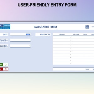 Simple Sales Dashboard With Entry Form, Google Sheets Sales Dasbhoard ...