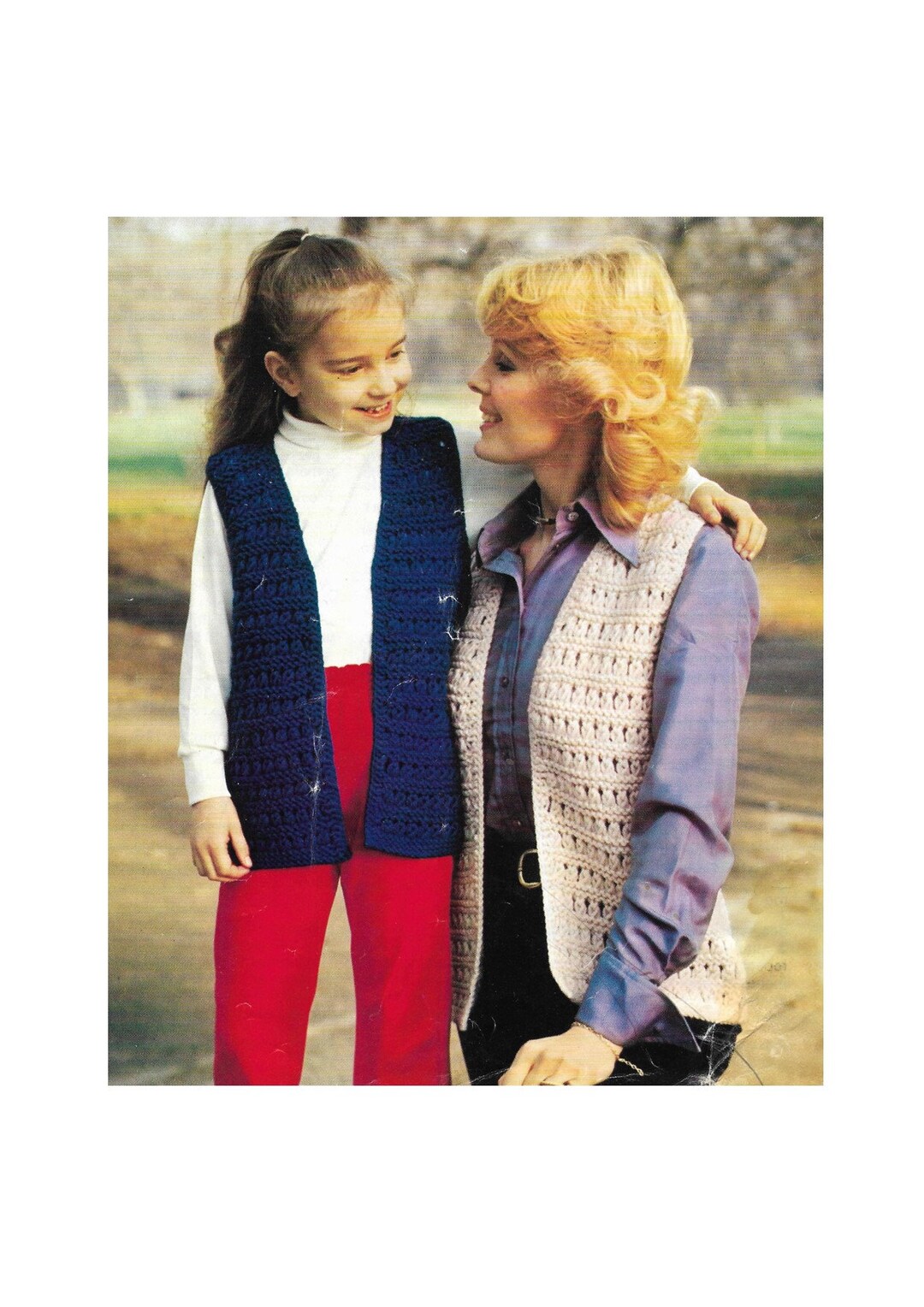 Vintage Knitting Pattern Ladies & Girls Double Knit Waistcoat 28-38 ...