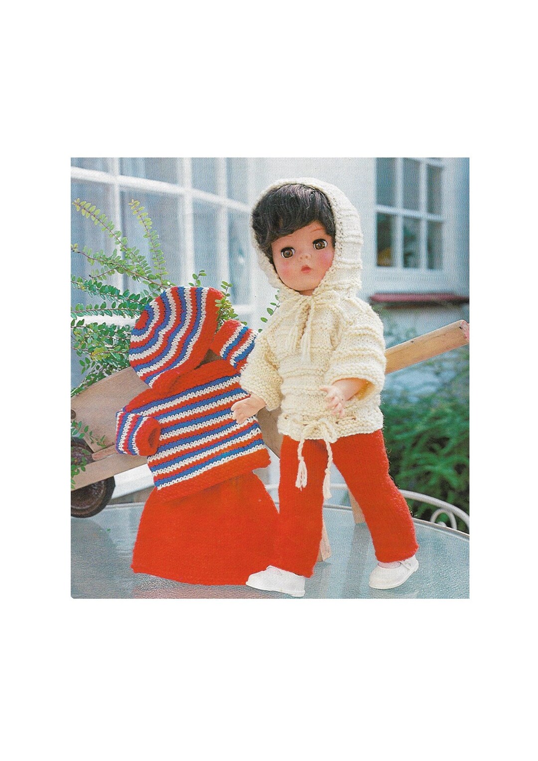Vintage Knitting Pattern 17 Inch Dolls Clothes Baby Doll Outfit Double ...