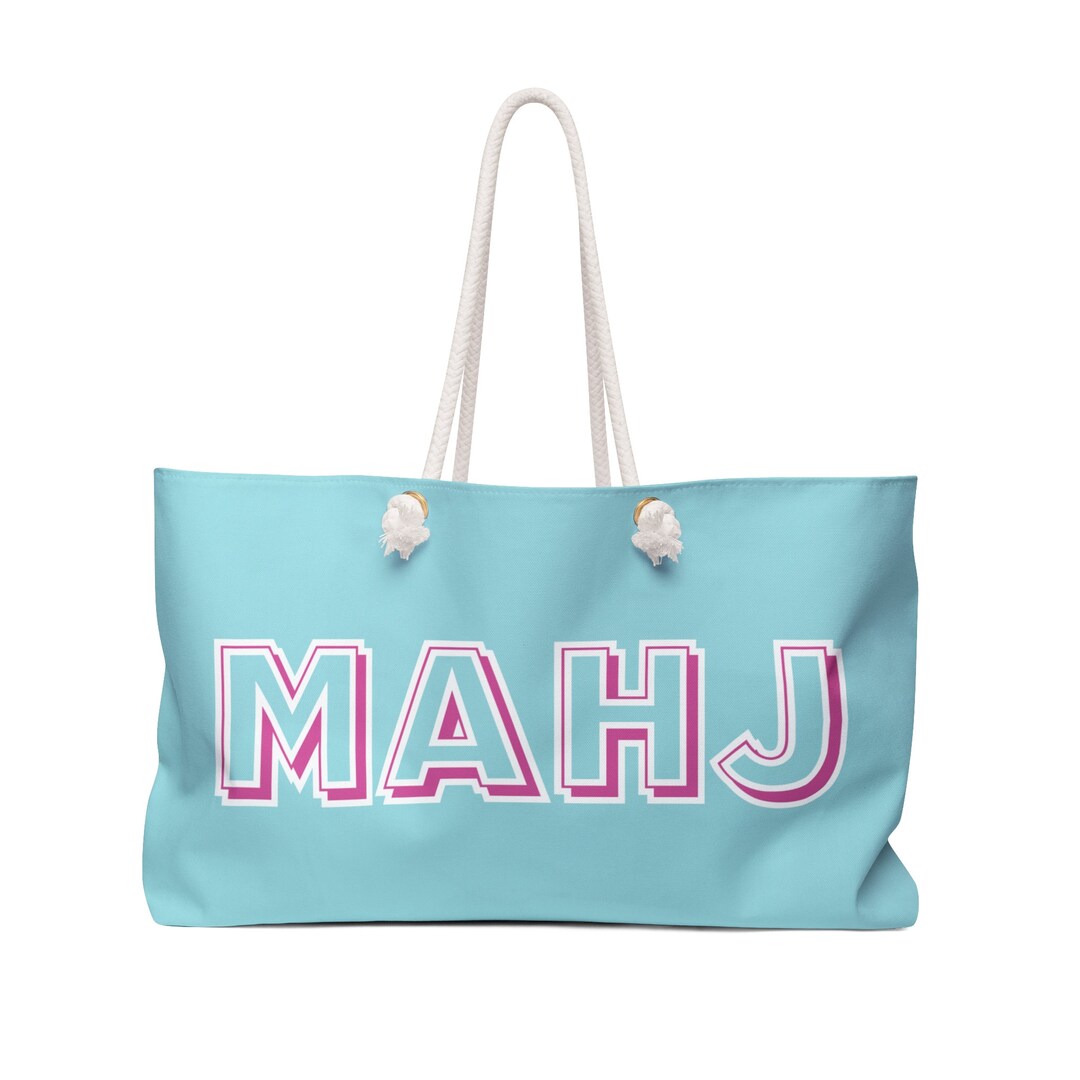 Aqua Mahjong Tote, Mahjong Game Night Bag, Mahjong Rack Tote Bag ...