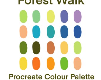 Nature Forest Procreate Color Palette, iPad Procreate Illustration ...