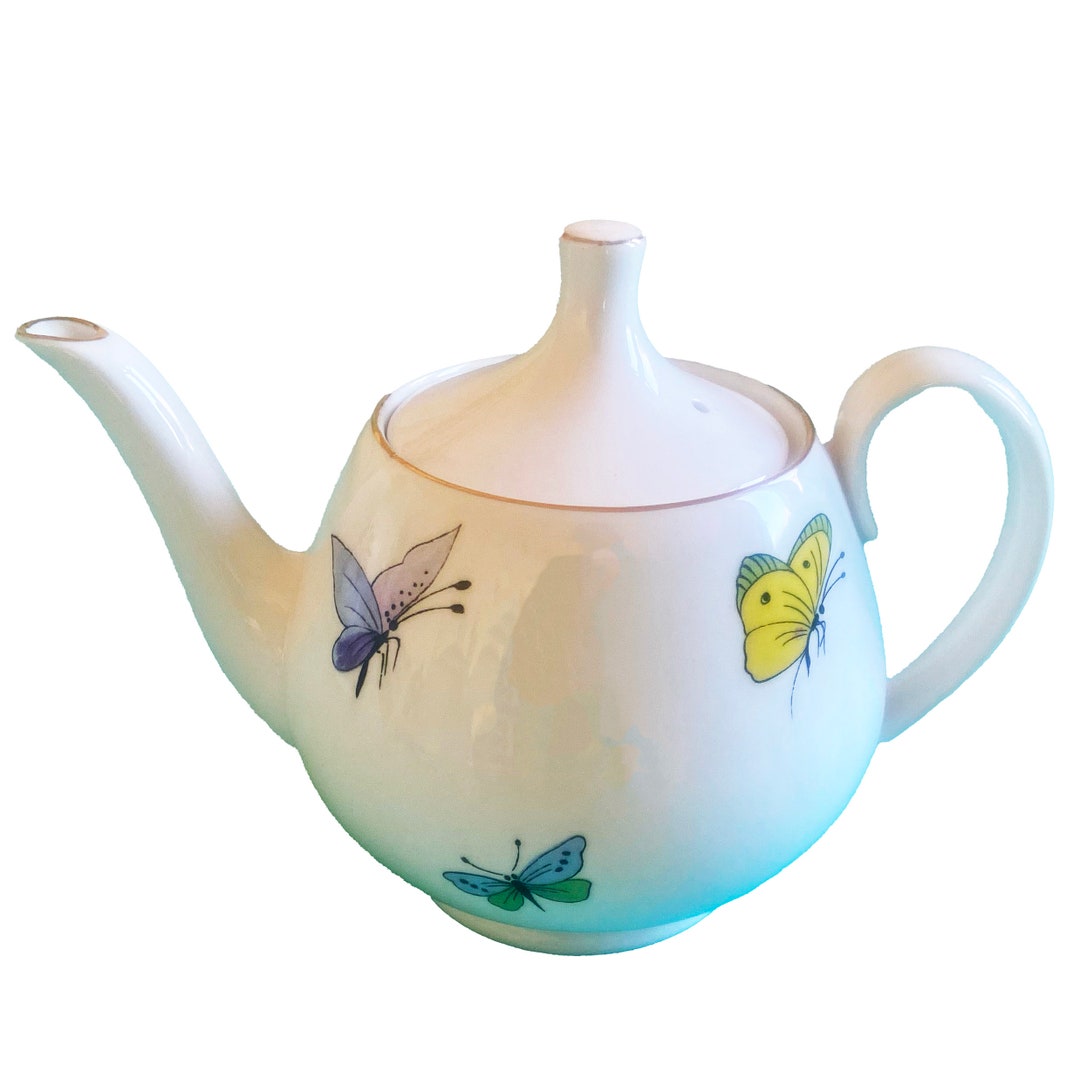 Mayfair Small Bone China Butterfly Teapot - Etsy