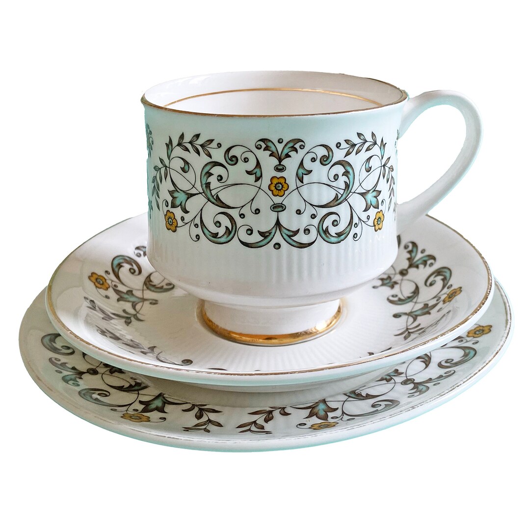 Lubern Retro Fluted Cup, Saucer and Plate From the 1960s With 22 Karate ...