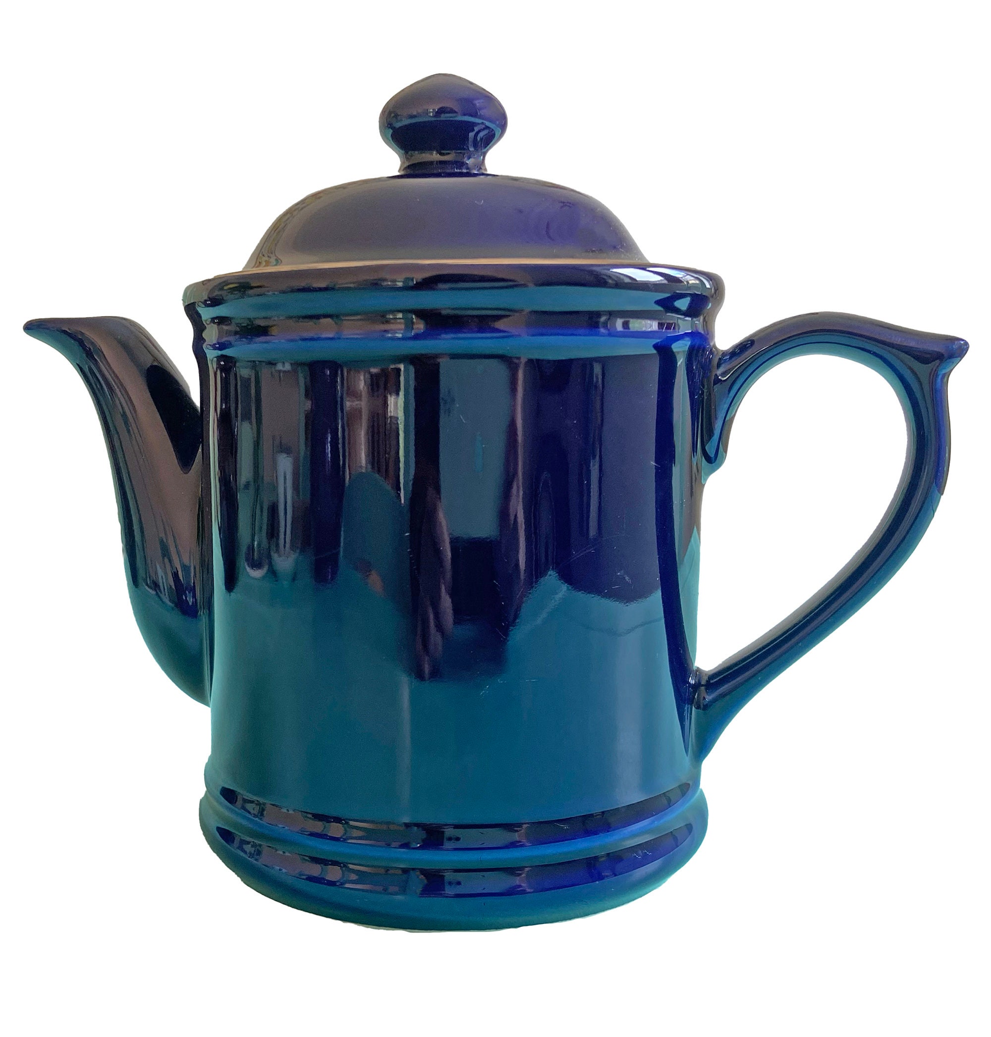 Cobalt Blue Cottage Shaped Teapot in Excellent Condition - Etsy