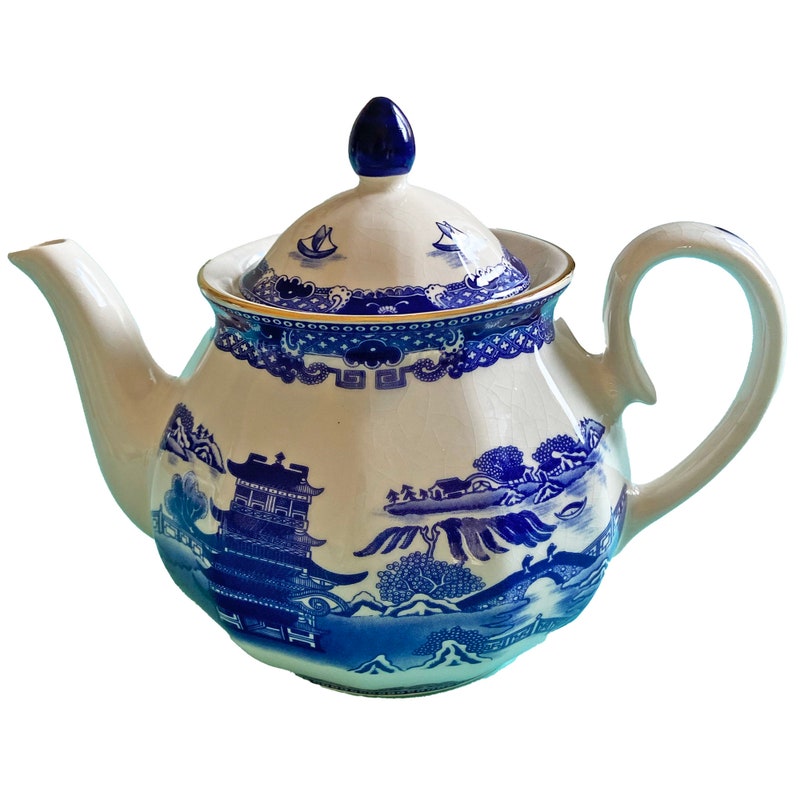 Blue Willow Teapot - Etsy