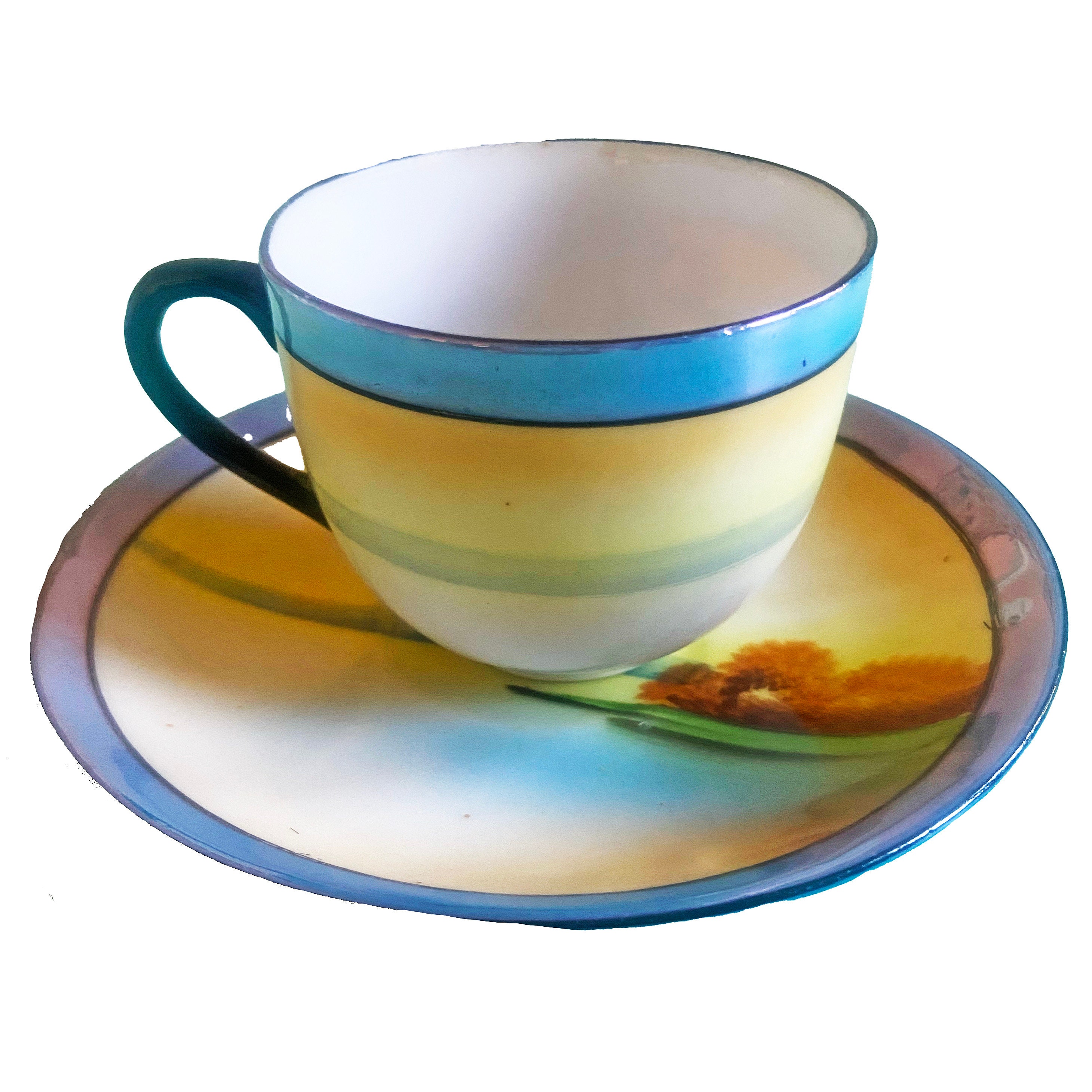 Chikaramachi Hand Painted Japanese Teacup, Saucer and Plate - Etsy