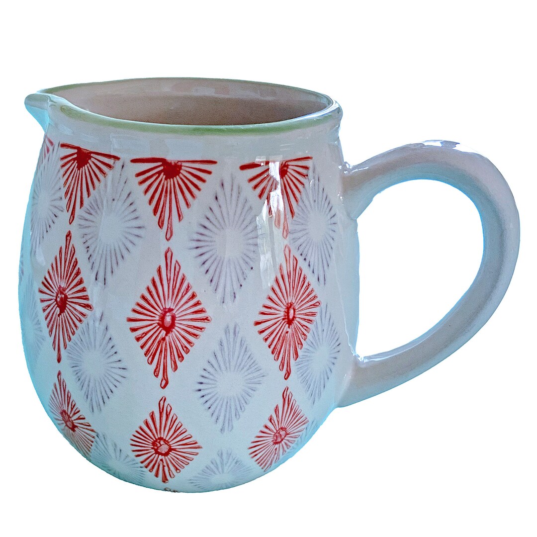 Gisela Graham Stoneware Trellis Design Jug - Etsy