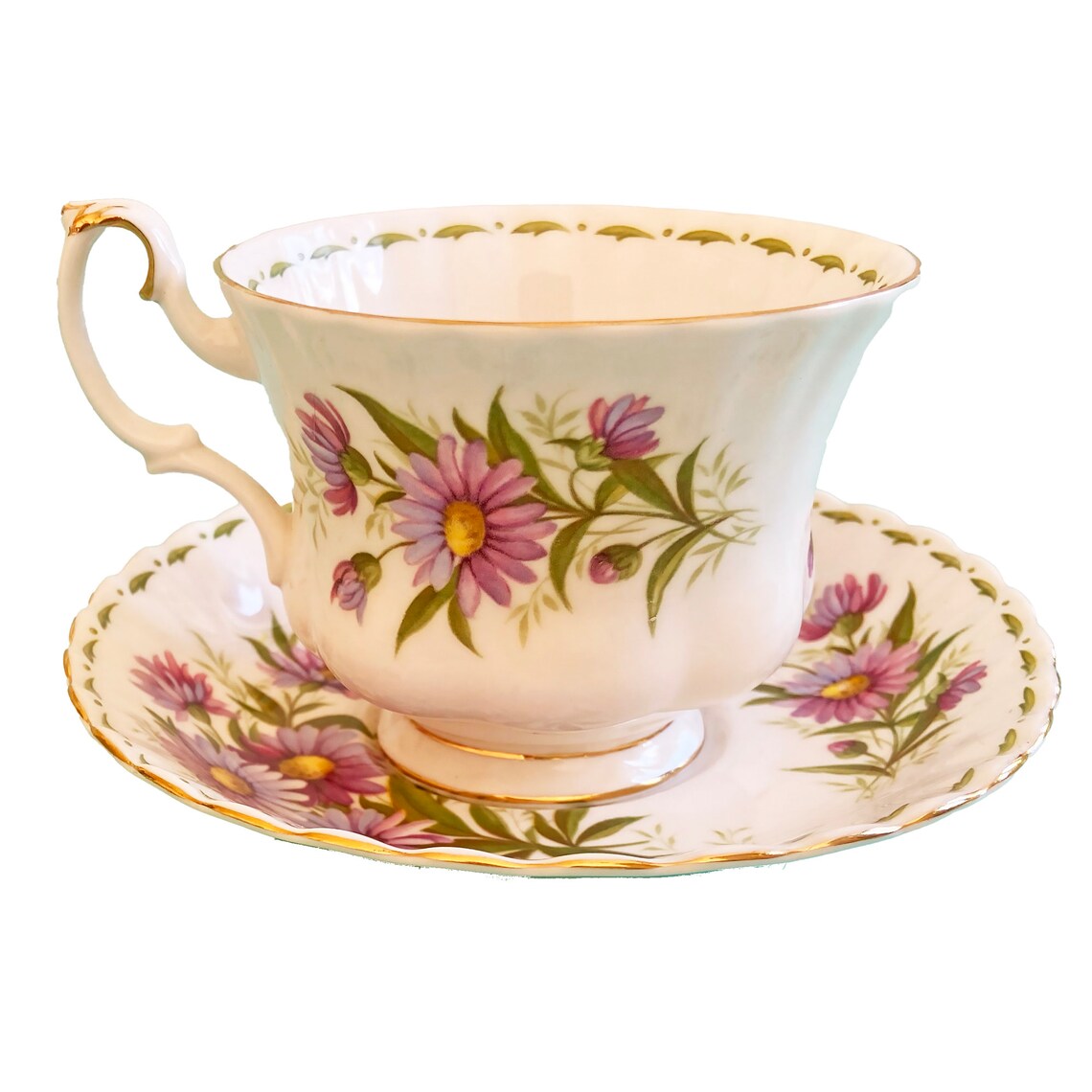 Royal Albert Michaelmas Daisy Teacup and Saucer. September Flower of ...