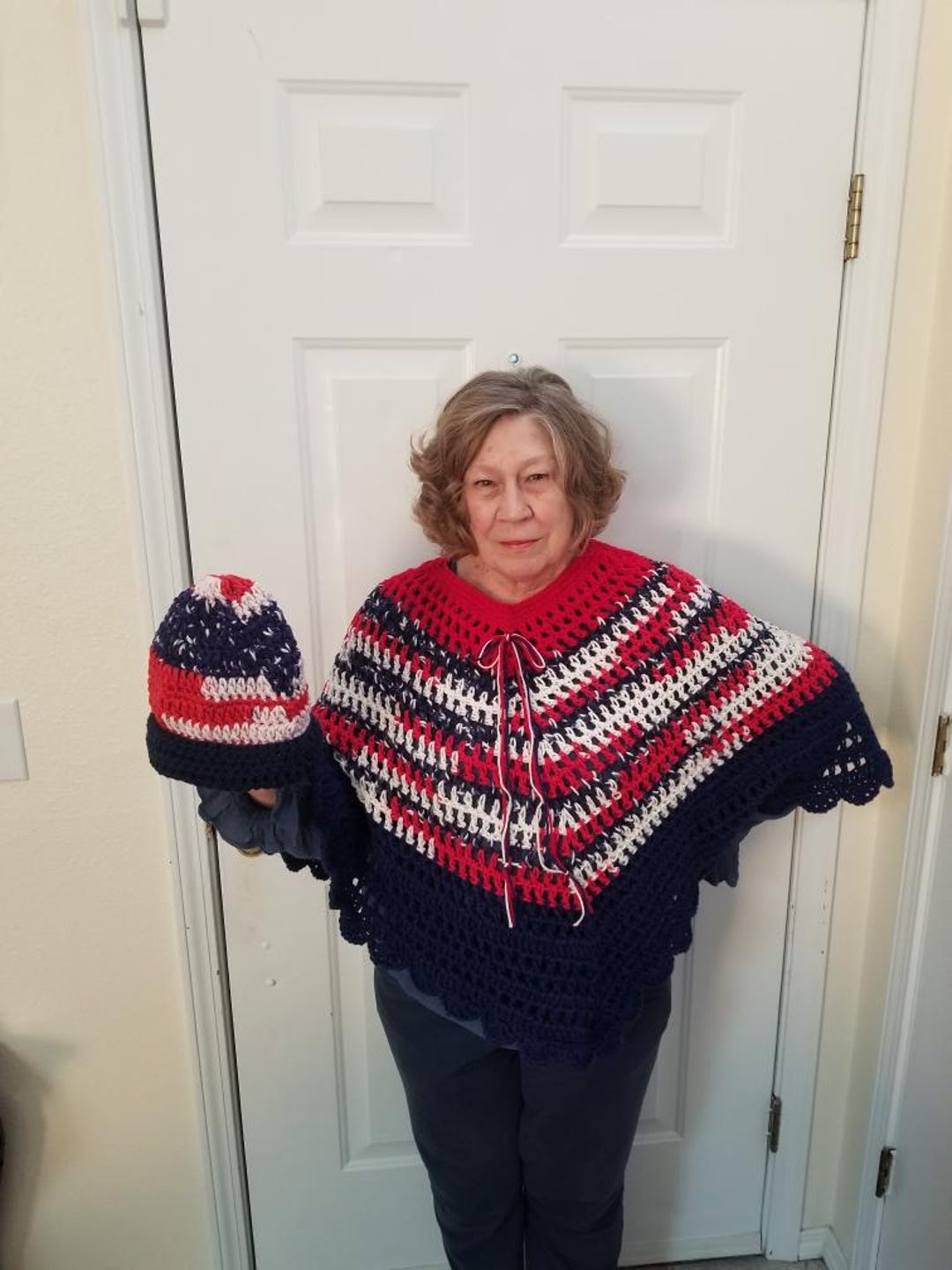 Red White and Blue Cape and Hat - Etsy
