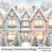 Snowy Christmas Village Clipart Bundle, Cozy Winter Houses With Holiday ...
