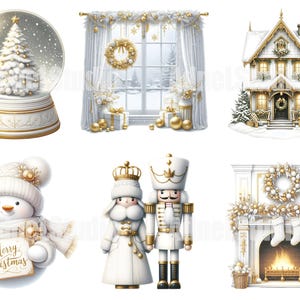 Cozy White Christmas PNG Collection, Holiday Clipart, Christmas ...