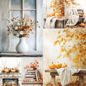 Cozy Rustic Autumn Scene Junk Journal Pages, Fall Aesthetic Digital ...