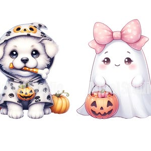Cute Spooky Halloween PNG, Spooky Halloween Clipart, Kawaii Halloween ...