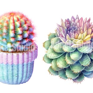 Watercolor Pastel Cactus Clipart - Cactus Digital Clipart Bundle ...
