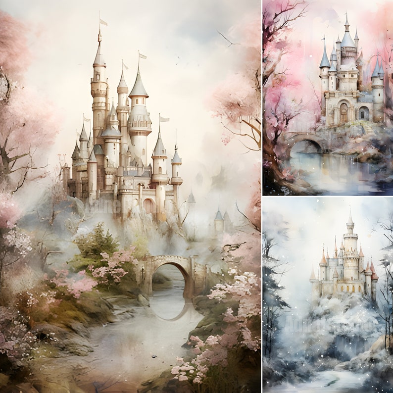 Fairytale Castle Junk Journal, Printable Fairytale Journal Pages, Fairy ...