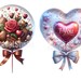 Valentines Day Balloon Clipart, Watercolor Valentines Day Clipart ...