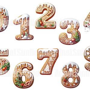 Gingerbread Alphabet Clipart - Christmas Alphabet Clipart, Christmas ...