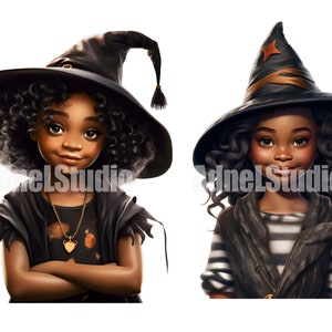 Cute Halloween Girl Clipart - Watercolor Halloween Little Girl Clipart ...