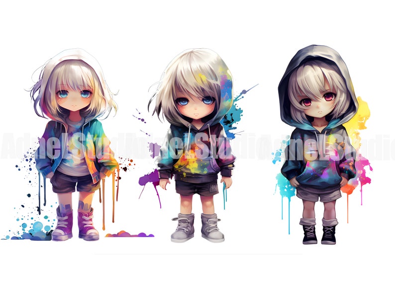 Color Splash Girl Clipart Hip Hop Girl Doll Png Blond Hair - Etsy