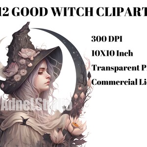 White Good Witch Clipart -12 High Quality Png Files, Magic Clip Art ...