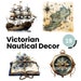Watercolor Nautical Decor Clipart Victorian Nautical - Etsy