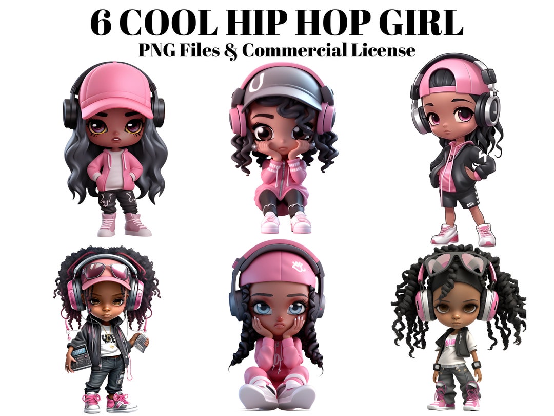 Black Pink Girl Png, Black Pink Hip Hop Girl Png, African American ...