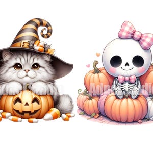 Cute Spooky Halloween PNG, Spooky Halloween Clipart, Kawaii Halloween ...