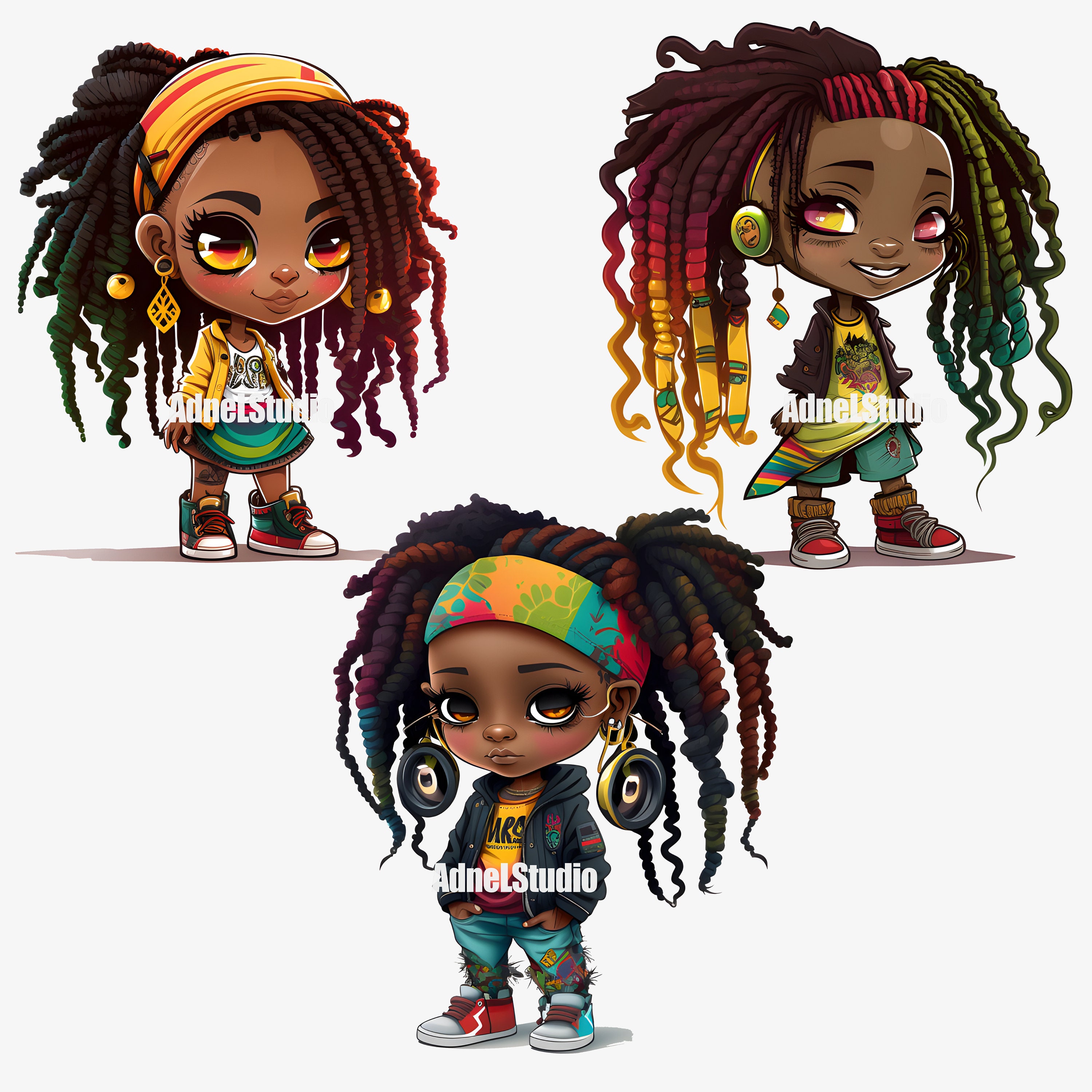 Beautiful Dread Loc Black Girl Png Magic Melanin Black Hip - Etsy
