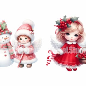 Cute Christmas Angel Clipart, Cute Christmas Clipart, Christmas ...