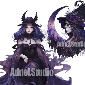 Dark Witch Clipart - Celestial Queen Png, Mystical Dark Witch Png ...