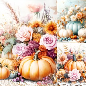 Cozy Autumn Pumpkin Junk Journal Pages, Fall Harvest Aesthetic, Digital ...
