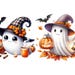 Halloween Ghost Witch Clipart, Cute Spooky PNG Images for Scrapbooking ...