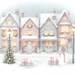Snowy Christmas Village Clipart Bundle, Cozy Winter Houses With Holiday ...