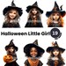 Cute Halloween Girl Clipart Watercolor Halloween Little Girl - Etsy