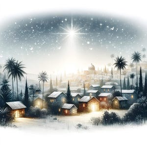 Christmas Nativity Scene Clipart Set, Religious Christmas Designs, Holy ...
