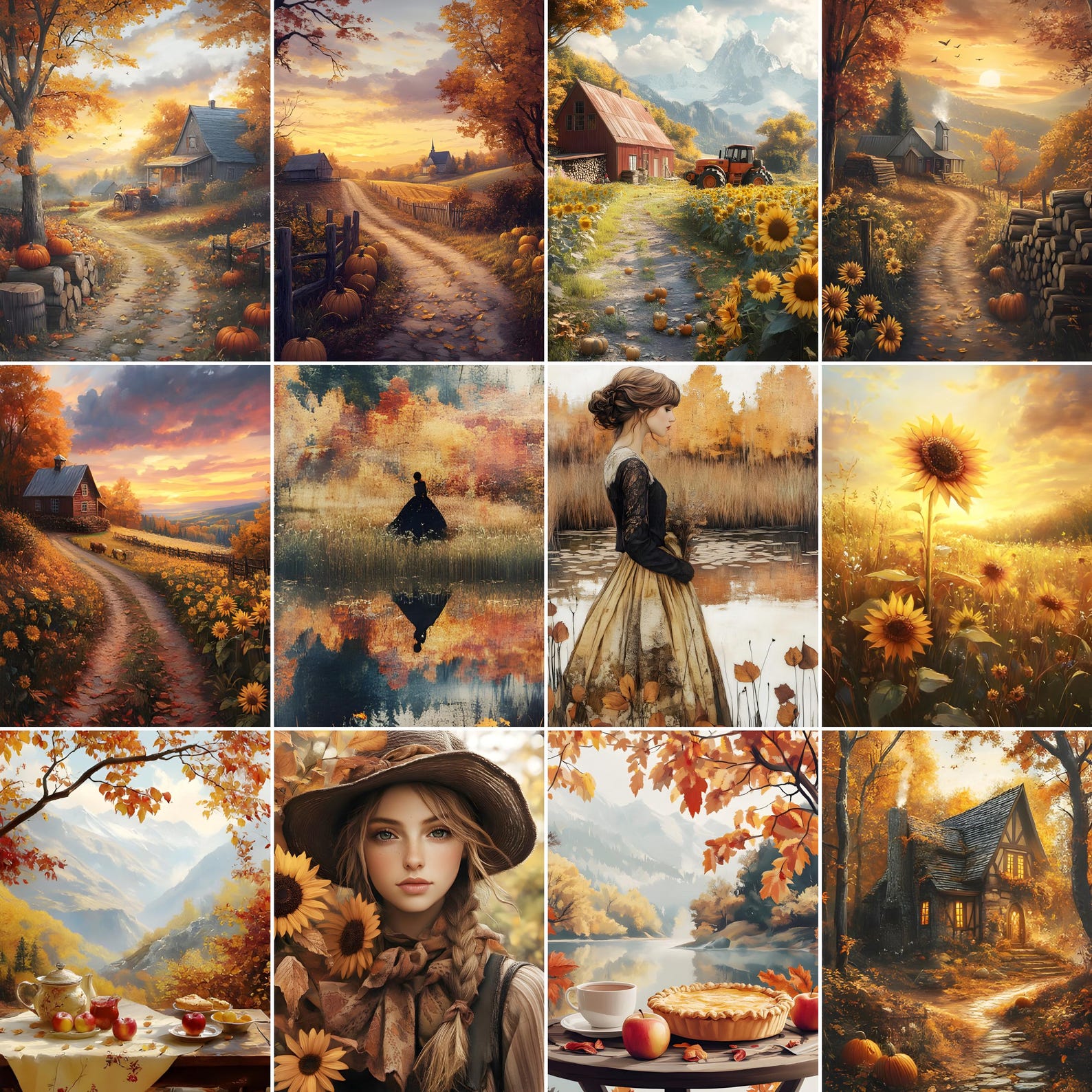 Cozy Autumn Scenery Junk Journal, Cozy Fall Art Prints, Cozy Autumn ...
