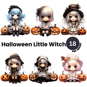 Halloween Witch Clipart, Halloween Clipart, Little Witch Pumpkin ...