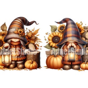 Fall Gnome Girl Clipart, Autumn Gnome Designs, Fall Gnome Sublimation ...