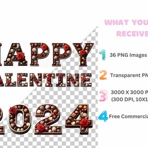 Valentines Alphabet Clipart - Valentines Alphabet Letters, Chocolate ...