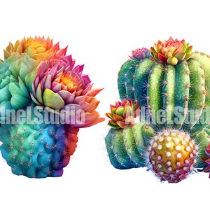 Watercolor Pastel Cactus Clipart - Watercolor Desert Cactus Clipart ...