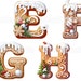 Gingerbread Alphabet Clipart Christmas Alphabet Clipart, Christmas ...