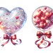 Valentines Day Balloon Clipart, Watercolor Valentines Day Clipart ...
