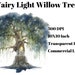 Watercolor Fairy Light Willow Tree Clipart - Willow Tree Landscape ...