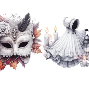 White Goth Halloween PNG, Gothic Halloween Clipart, Elegant Gothic ...