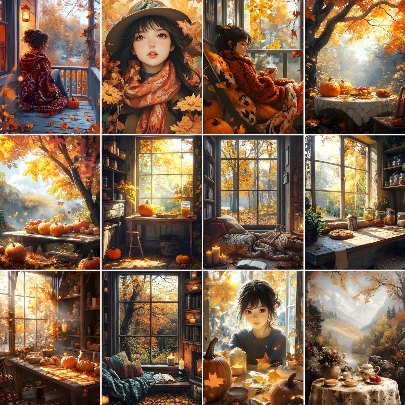 Cozy Autumn Scenery Junk Journal, Cozy Fall Art Prints, Cozy Autumn ...