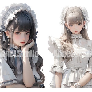 Maid Girl Clipart - House Maid Clipart, Fantasy Illustration Clipart ...