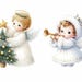 Christmas Little Angel PNG Clipart Set, Adorable Holiday Angel ...