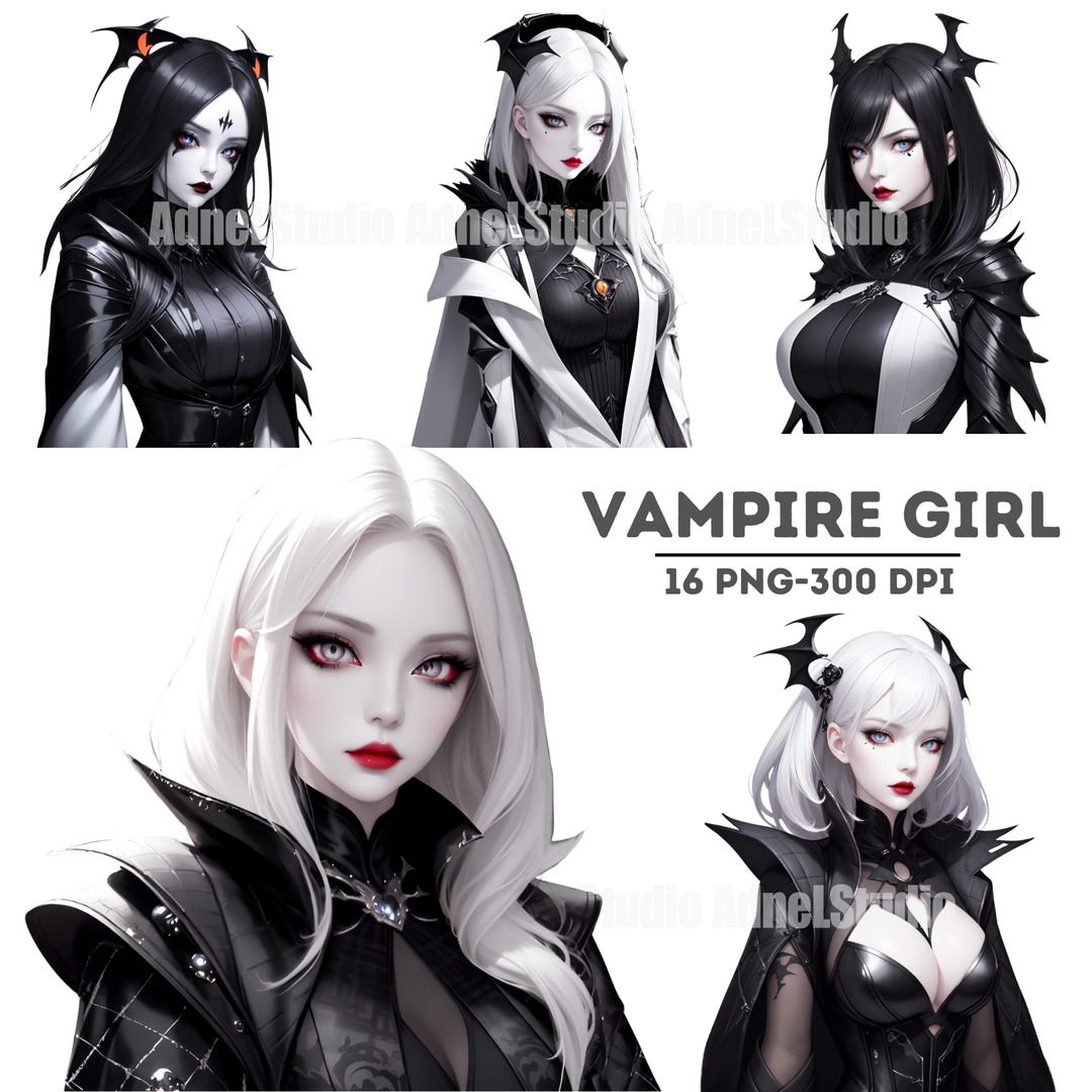 Watercolor Vampire Girl Clipart - Halloween Girl Clipart, Vampire ...