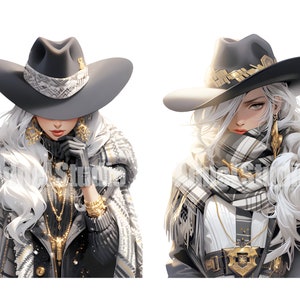 Watercolor Cowboy Girl Clipart, Western Girl Clipart, Cowgirl Clipart ...