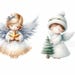 Christmas Little Angel PNG Clipart Set, Adorable Holiday Angel ...